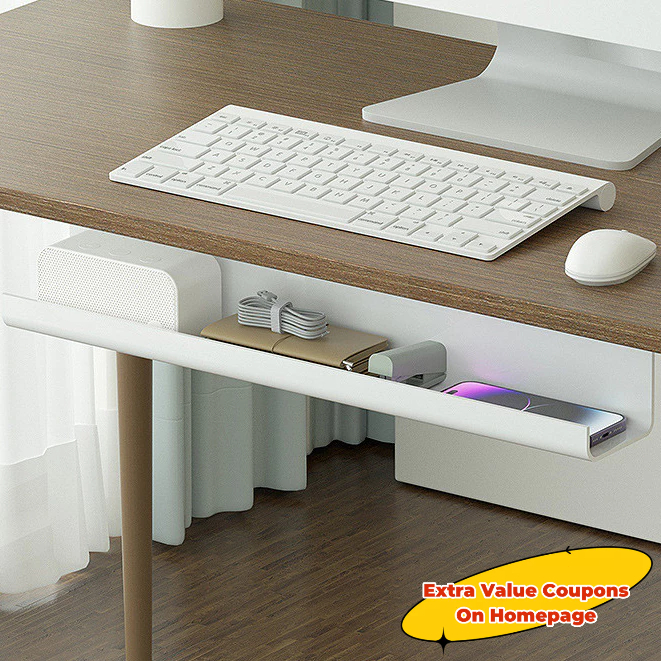 Under Desk Power Strip Bracket Cable Management Box No-punch Required ...