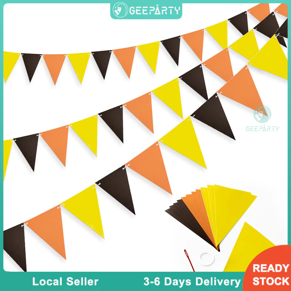1 Set Triangle Birthday Banner Flag for Kids Boy Construction Theme ...