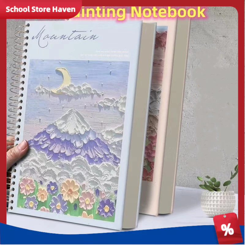 16K World-famous Oil Painting Notebook B5 Hardbound Coil notebook ...