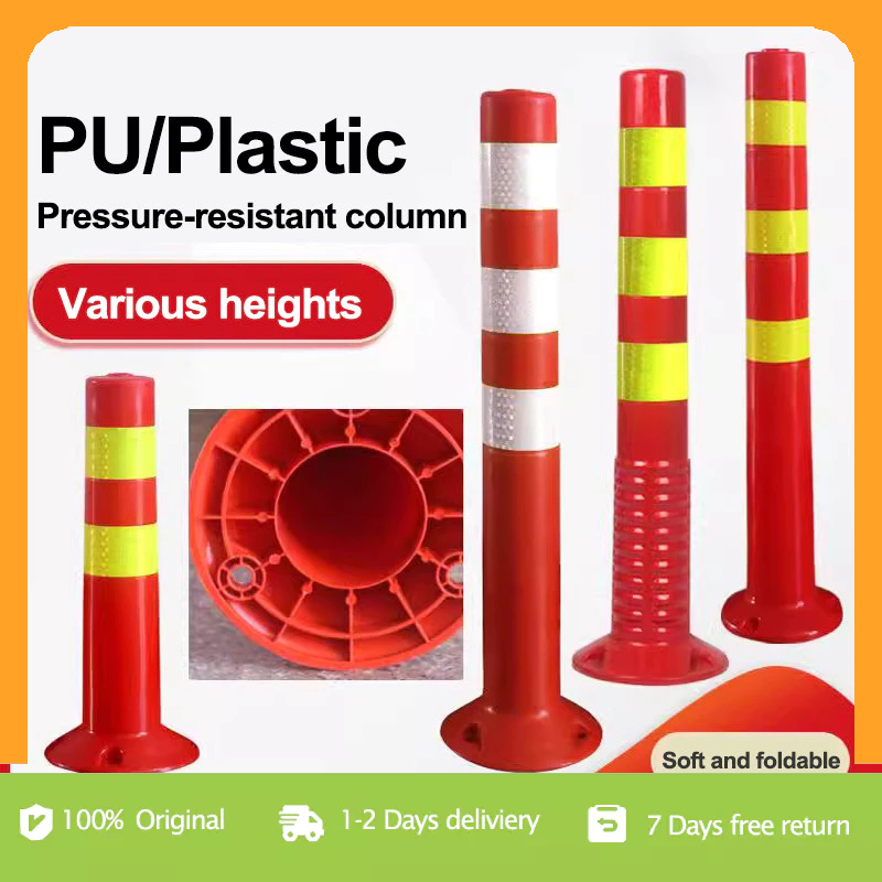 68CM Safety Cone Jalan For Safety Road Pole Road Barrier Pole Flexible ...