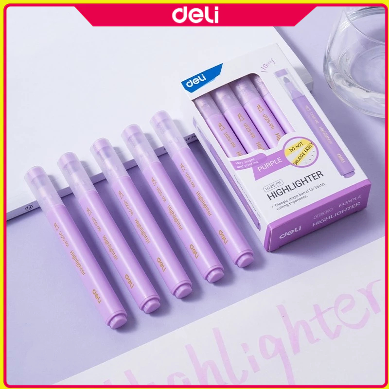 Deli Highlighter Triangle Stick Anti-fainting Pen | Shopee Philippines
