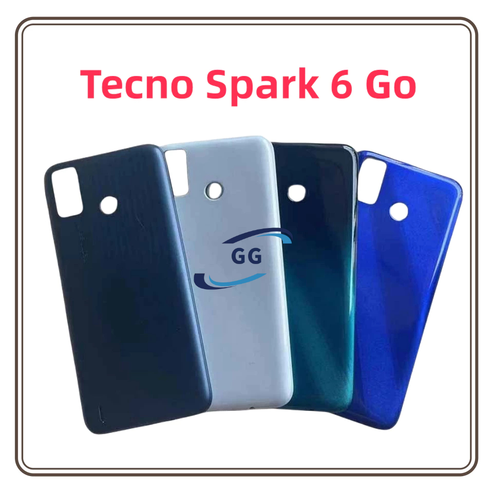 Tecno Spark 6 Go Back Battery Cover KE5j KE5k KE5 Rear Door Case Panel ...
