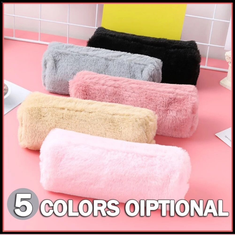 1PCS Creative Pencil Case Plush Material Storage Pen Case Students ...