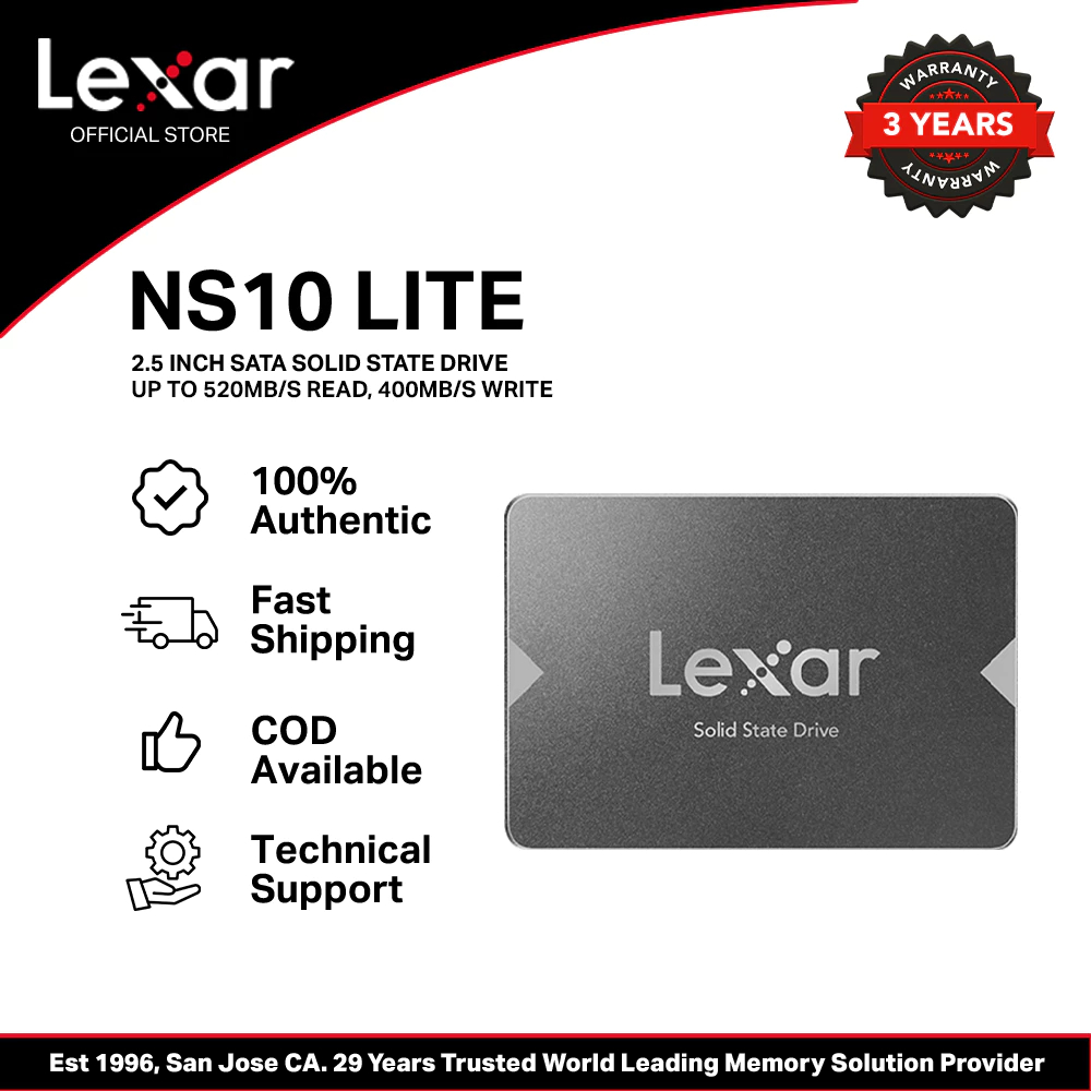 Lexar NS10 Lite 120GB/240GB/480GB 2.5 inch SATA SSD Solid State Drive ...