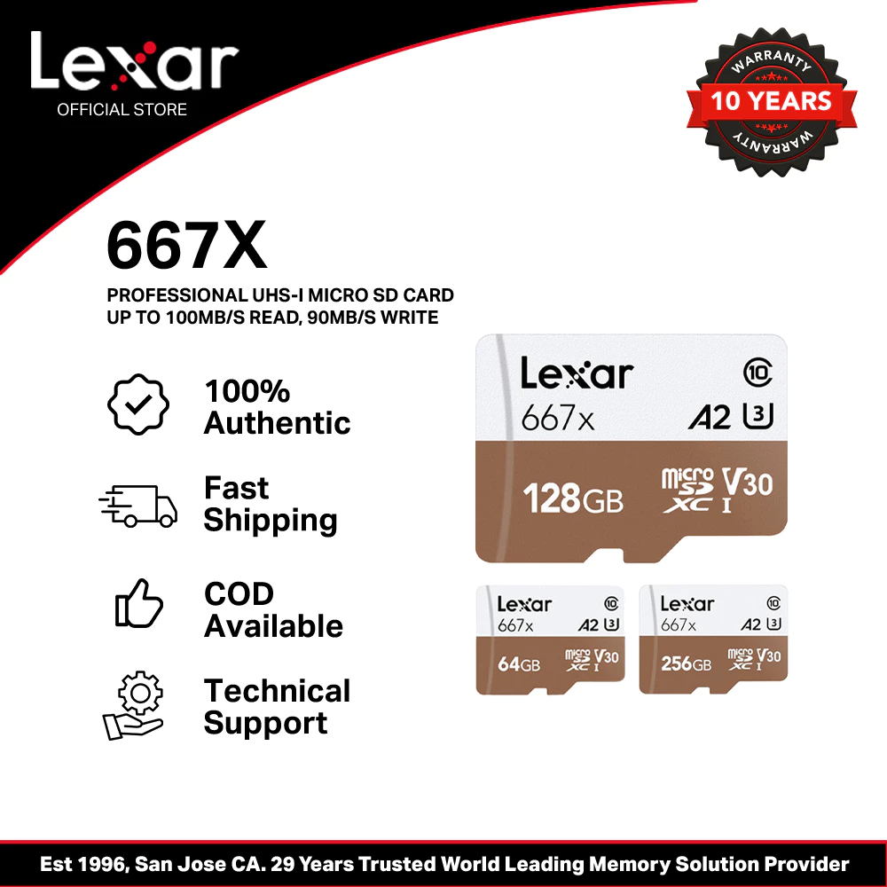 Lexar Professional 667x 64GB/128GB/256GB A1/A2 Rated Performance ...