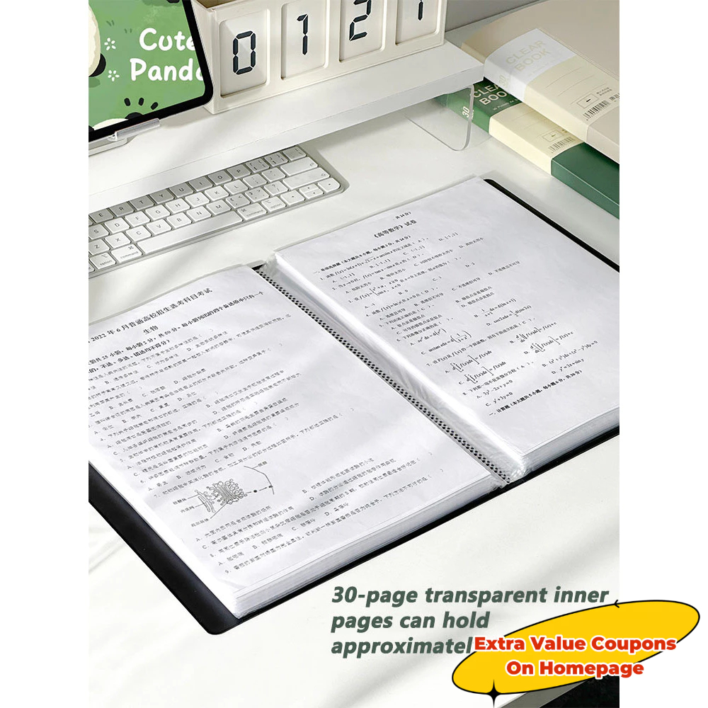 A3 Plastic PP Document Binder with Sheet Music Holder Insert File ...