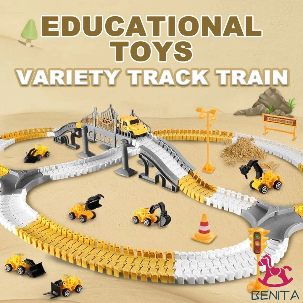 DIY Train Toy Set Rail Car Toy Assembled Railway Track Boy Electricity ...