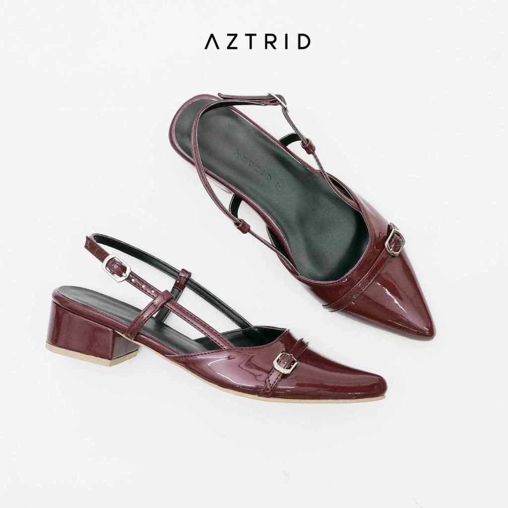 Aztrid Janica Women Pointed Block Heel Sandals | Shopee Philippines