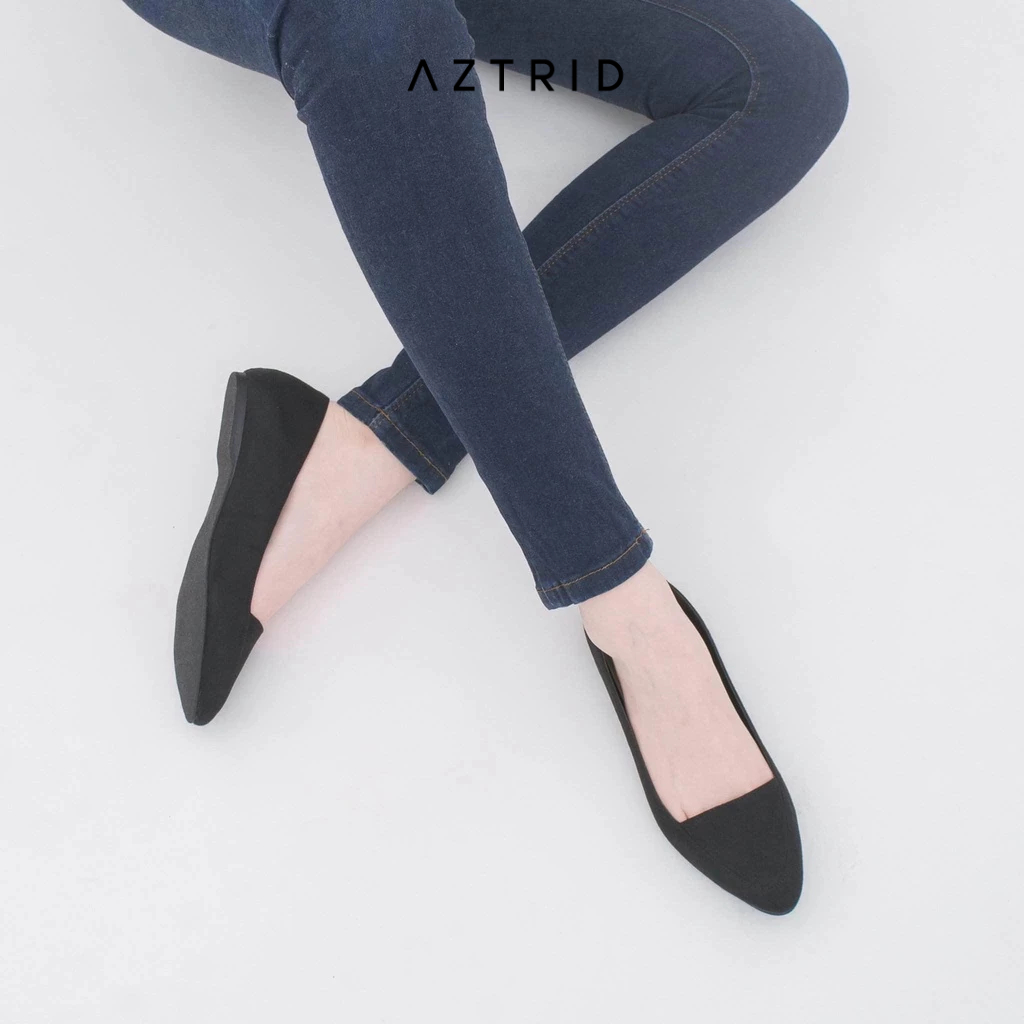 AZTRID Bern Flats Women Casual Office Work Shoes Soft Almond Toe ...