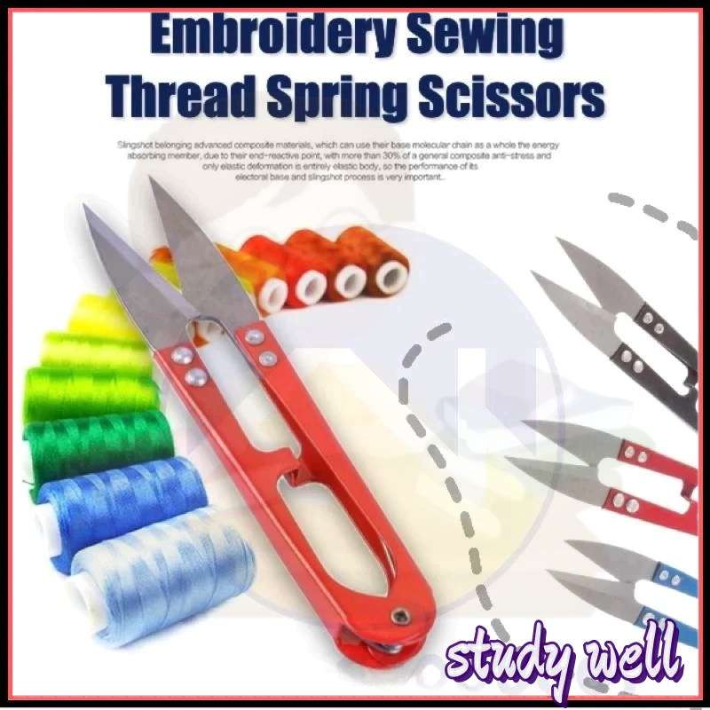U-Shape Thread Trimmer Cutter Spring Scissor Embroidery Sewing Snips ...