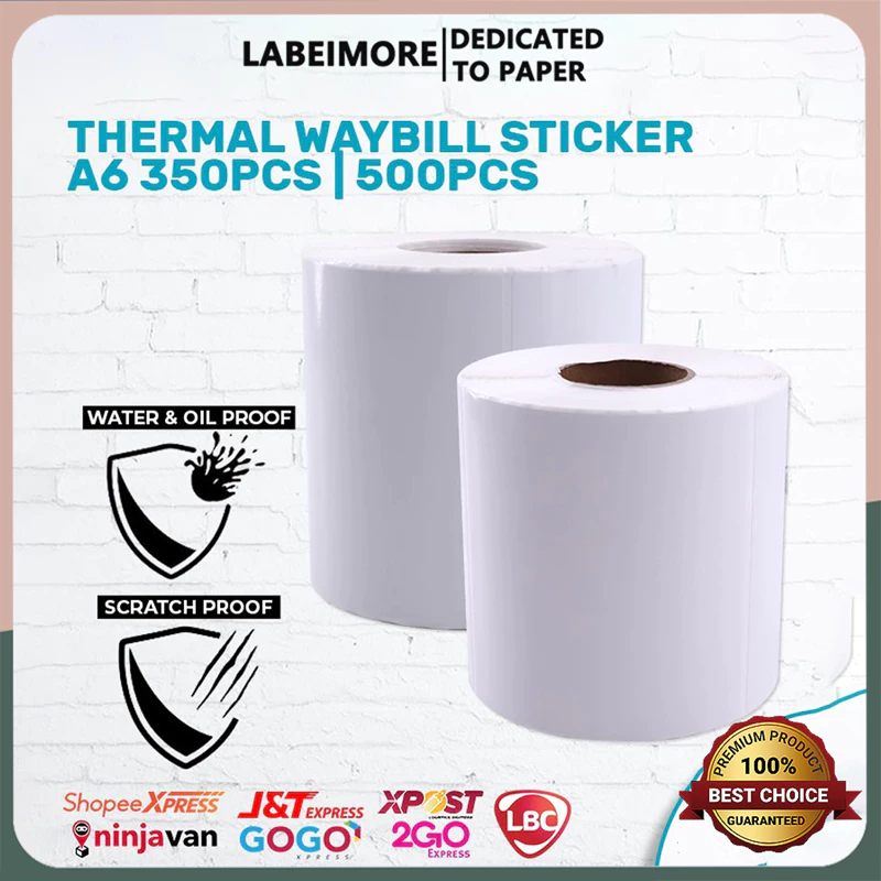 A6 Thermal Sticker ROLL 100x150mm 350|500pcs-Officom Label Paper ...