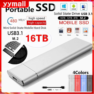 16TB External Hard Drives 16TB Mobile Solid State Drive USB 3.1 Data ...