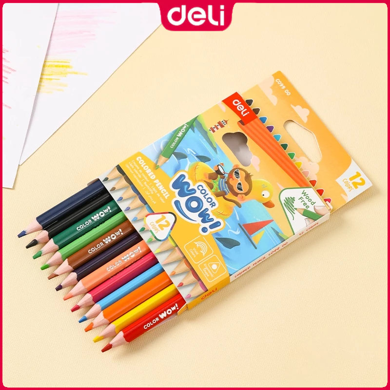 Deli 12PCS Color Pencil Student Drawing Art Painting Colored Set ...