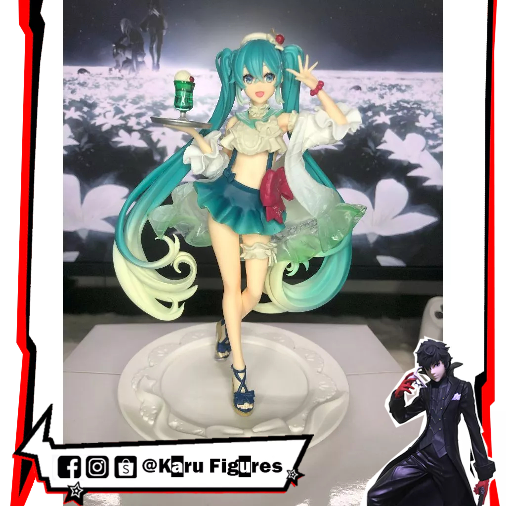 Authentic Hatsune Miku Sweet Sweets Series Melon Soda Float Ver Exceed Creative Figure ...