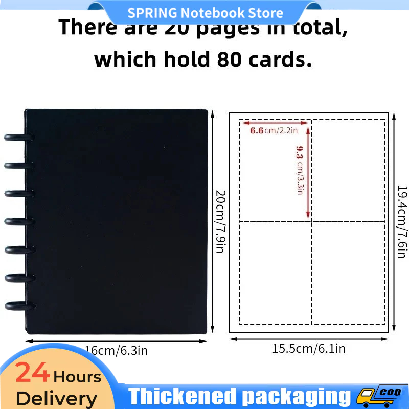 A5 A4 Mushroom Button Binder Album 80 Pockets 3inch Photocard Storage ...