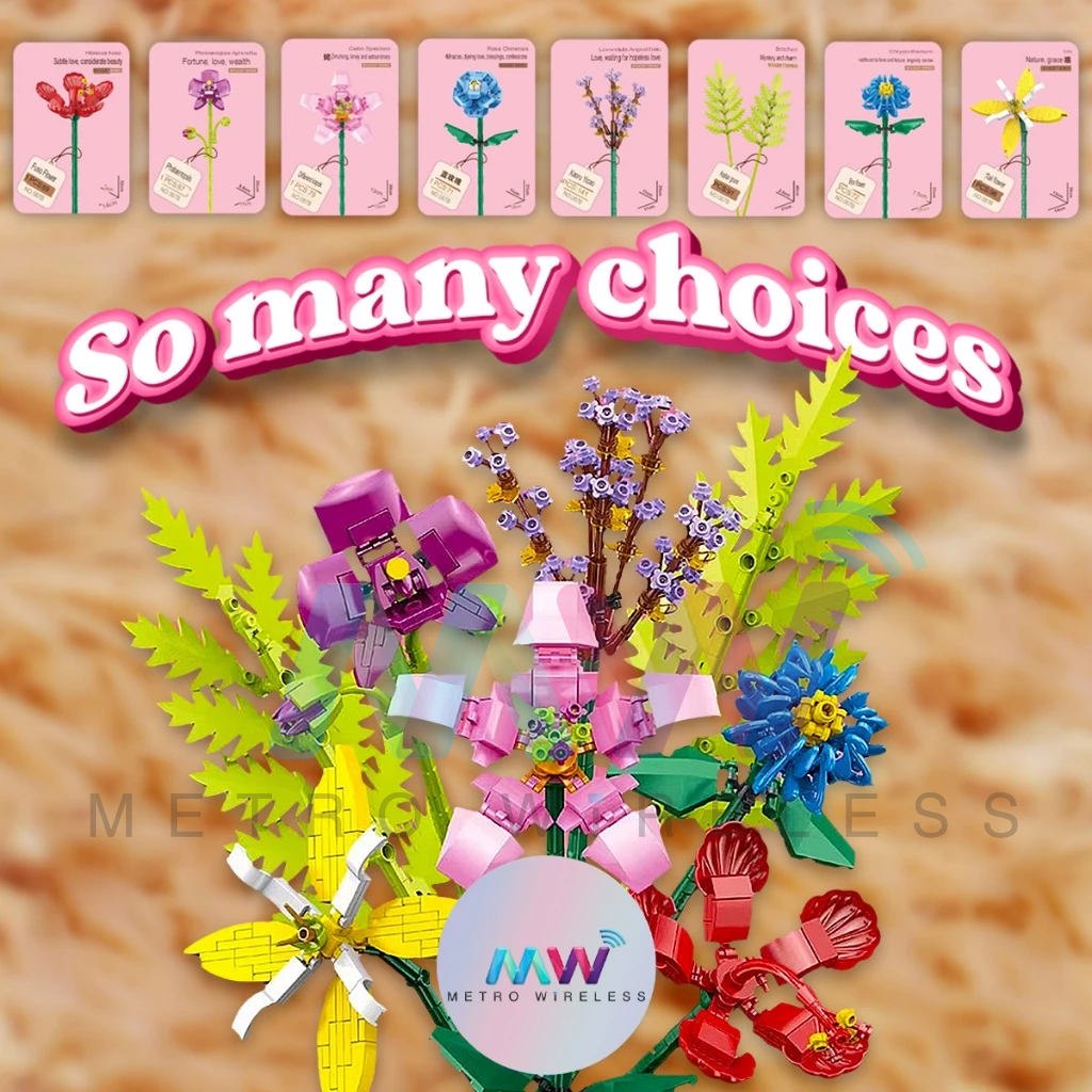 DIY Rose Flower Building Blocks Kit – Creative Bouquet Set for Kids ...