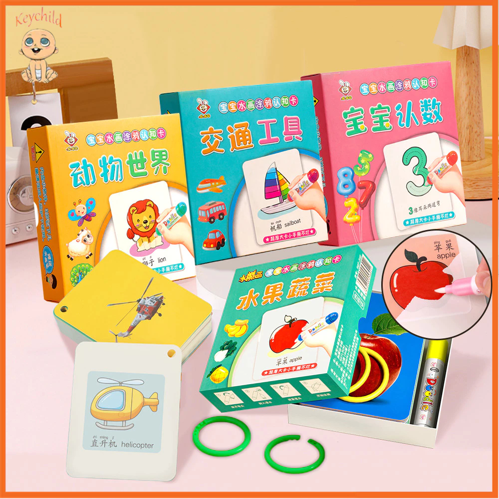 Keychild Doodle Flash Card Early Educational Cards Montessori ...