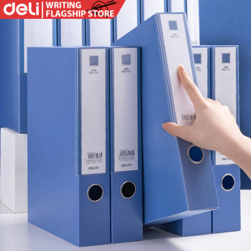 Deli File Box 55mm/75mm PP Material Storage Office Supplies 5623ES ...