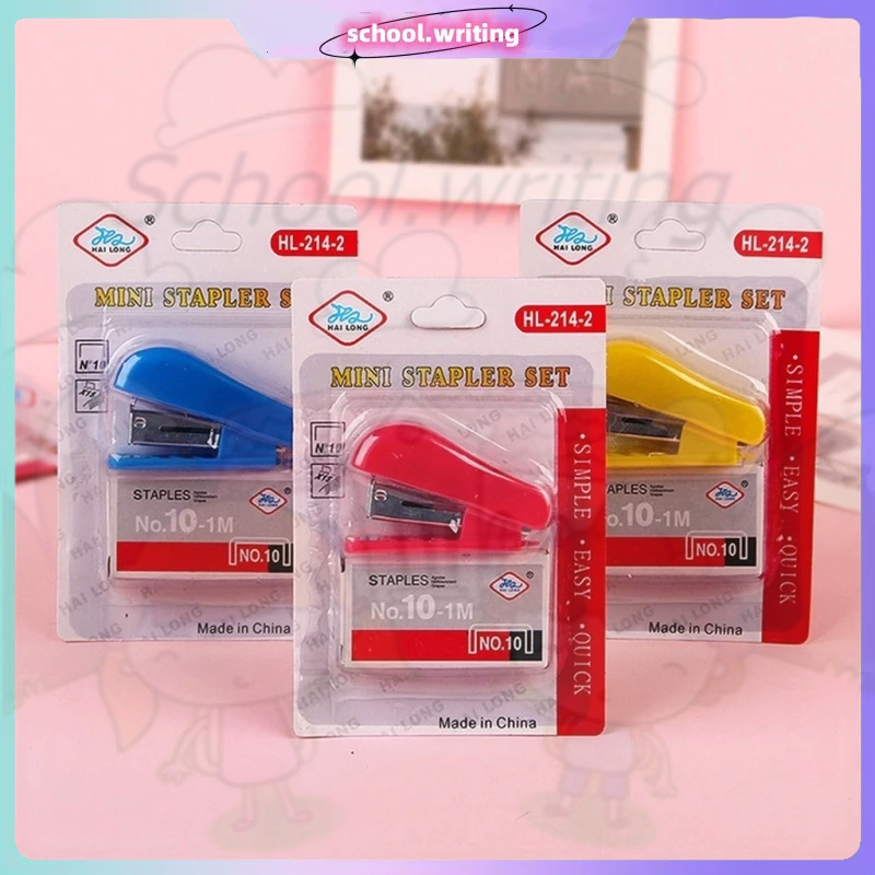 Mini Cute Stapler Small Portable Staplers Various Color Children School ...