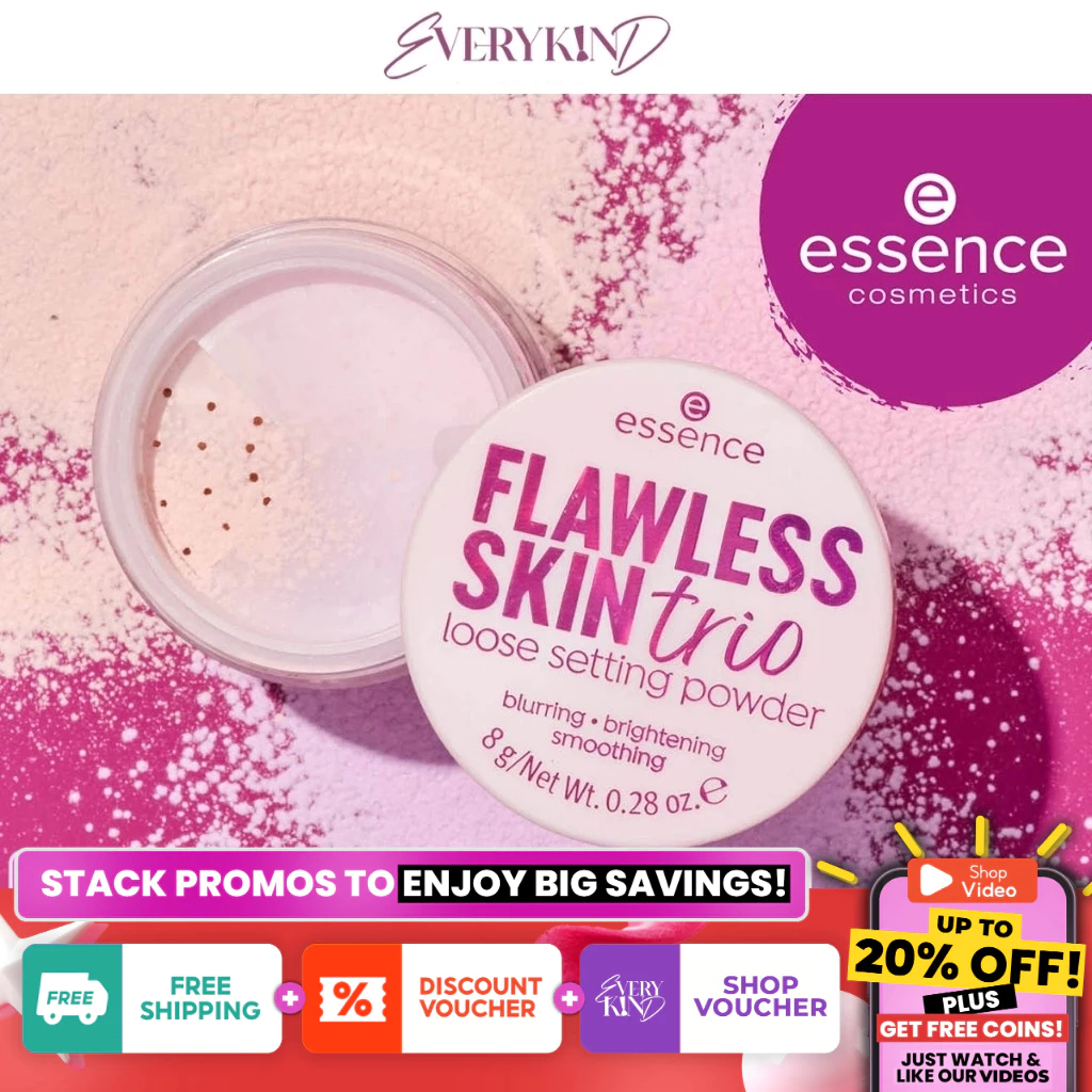 Essence Flawless Skin Trio Loose Setting Powder - 3in1 Mattifying ...
