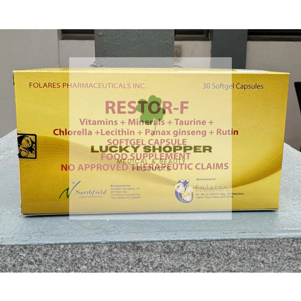 Restor-F Vitamins+Minerals ( 30 Softgel Capsules) | Shopee Philippines