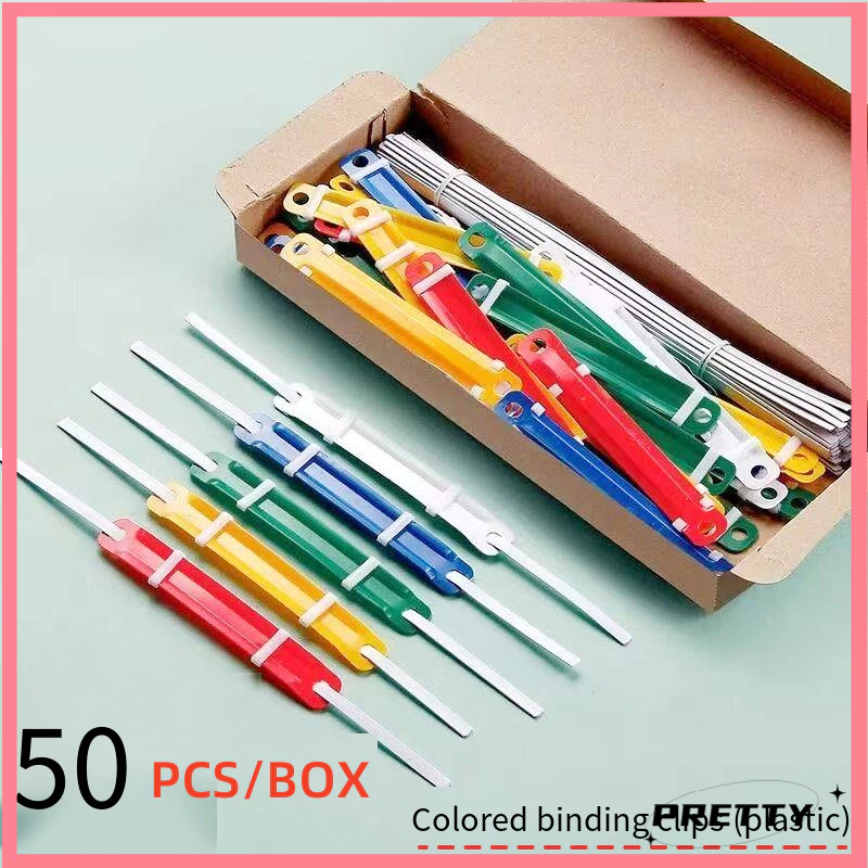50Pcs Binding Buckle 2-hole Binder Clips Paper Fasteners Quick Secure ...
