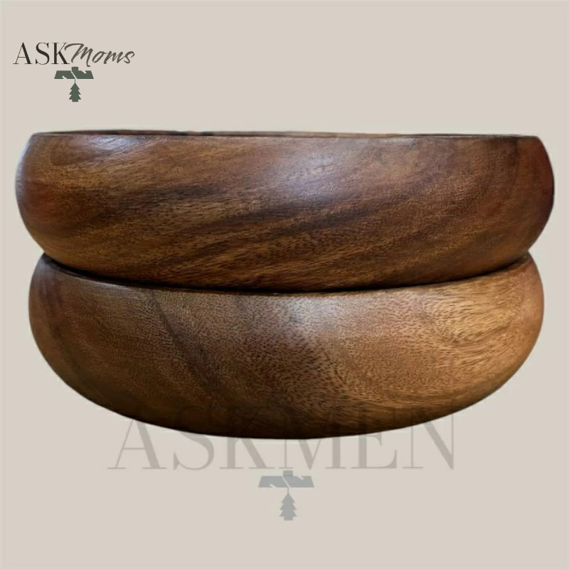 WOODEN CALABASH BOWL (10x2.5 inches) | SALAD BOWL | SERVING BOWL ...