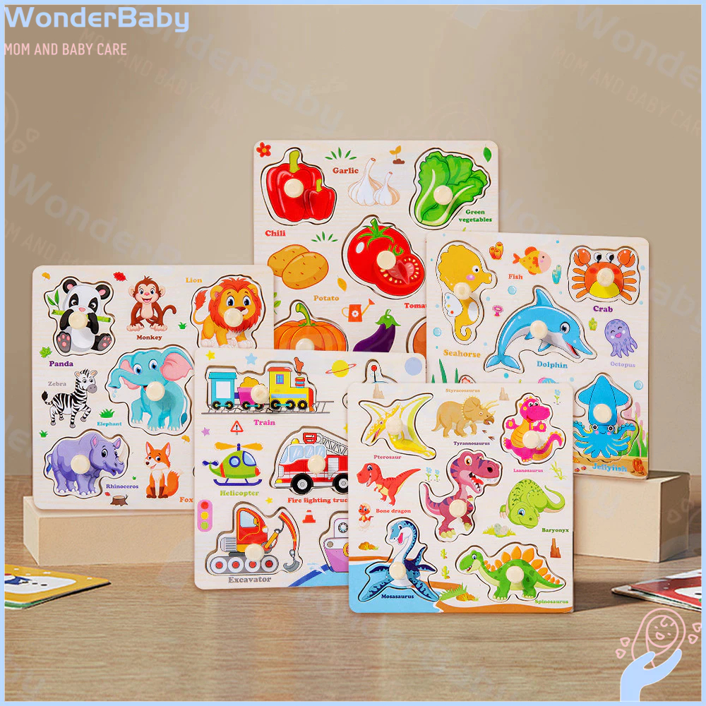 Wonderbaby 3D Wooden Hand Grab Boards Tangram Puzzle for Kids Early ...