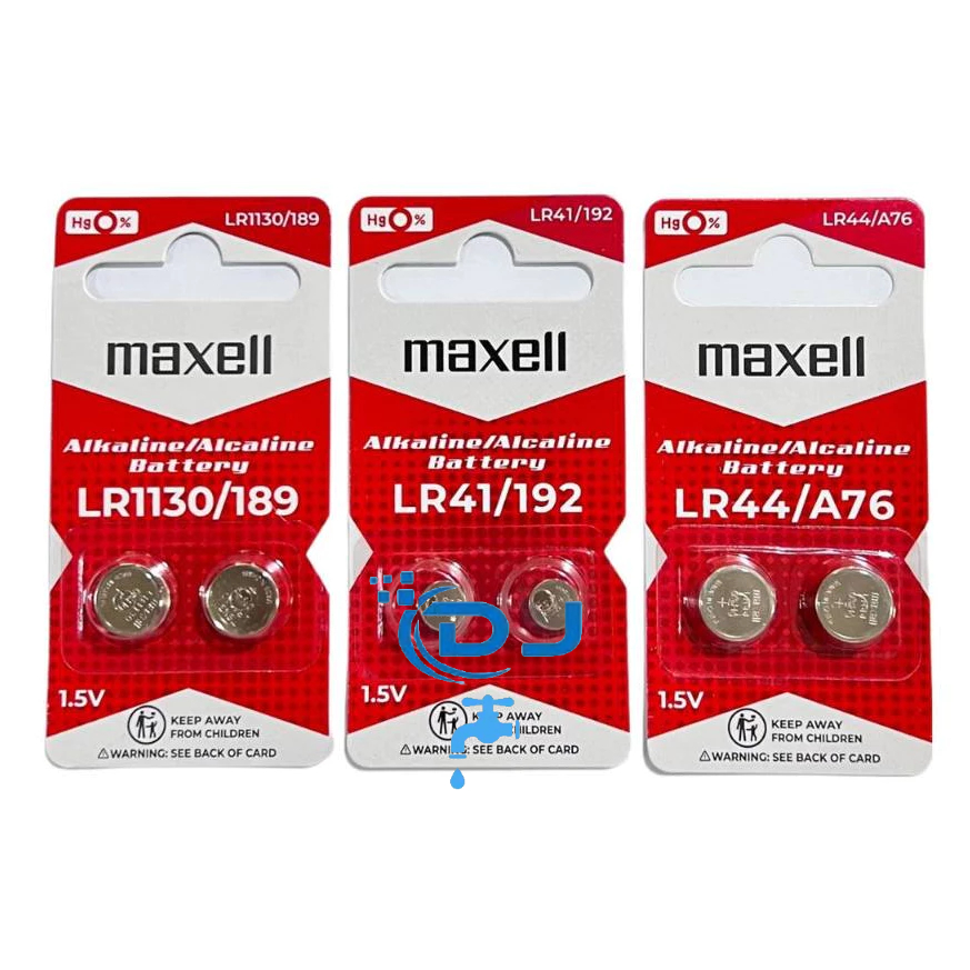 LR44 A76 / LR1130 189 / LR41 192 Maxell Original Battery Alkaline ...