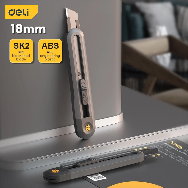 Deli Tool 9mm/18mm Utility Cutter Knife Blade Retractable Portable ...