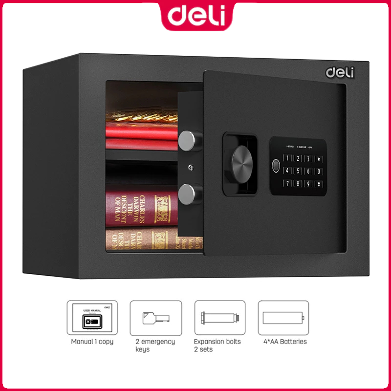 Deli Digital Safe Box Password Safe Deposit Box Carbon Alloy Steel ...