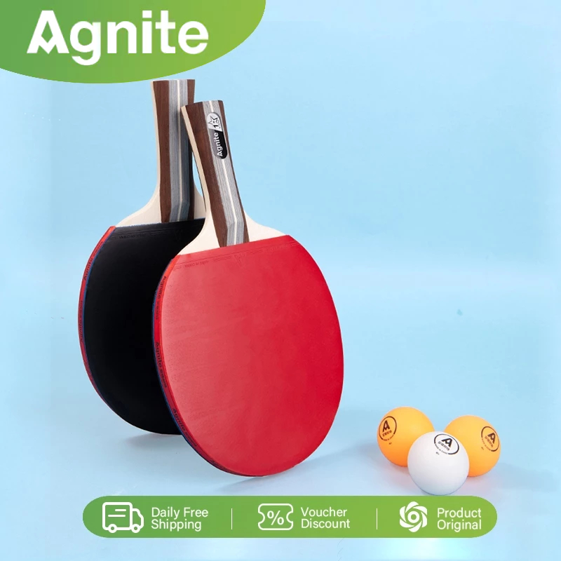 Agnite Ping Pong Paddle Set Table Tennis Set Student training Long ...