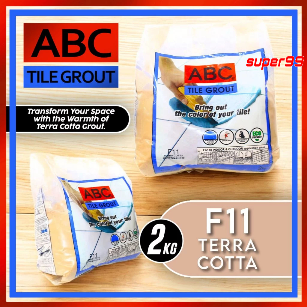 ABC Terra Cotta Tile Grout F11 - 2KG High-Quality Grouting for Seamless ...