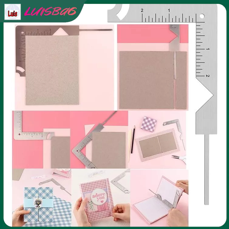 5 in 1 Book Cover Guide Stainless Steel Handmade Metal Ruler, Multi ...