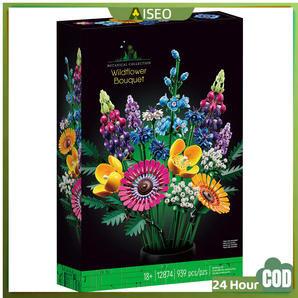 【24H】Building Puzzle Flower Bouquet Birthday and Valentine's Day Kids ...