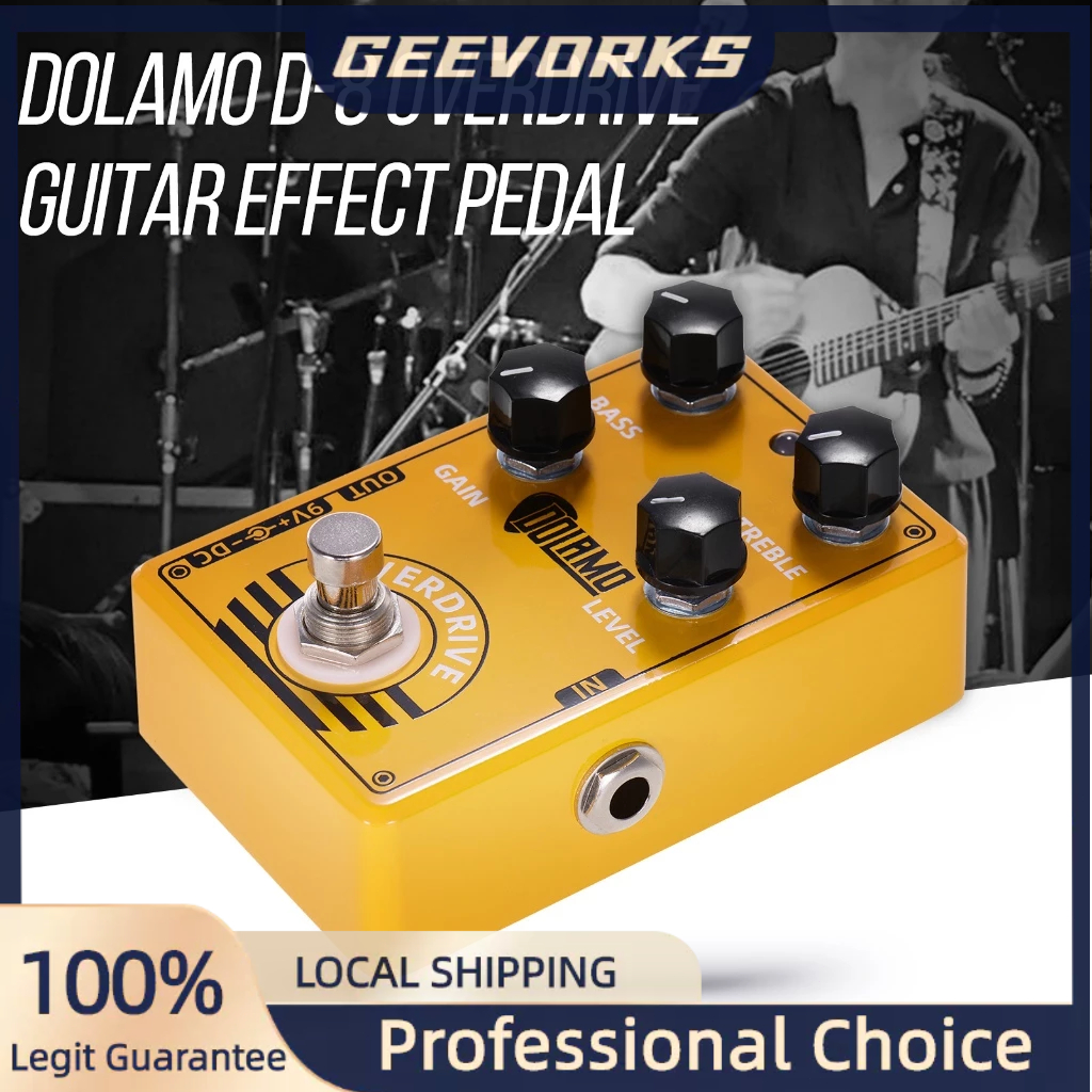 Dolamo D-8 Overdrive Guitar Effect Pedal with Bass Treble Gain Level ...