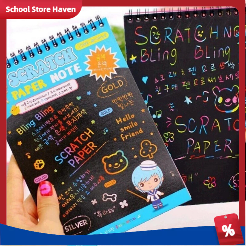 Graffiti Scratch Magic Book Note Black Cardboard Notebook Creative DIY ...