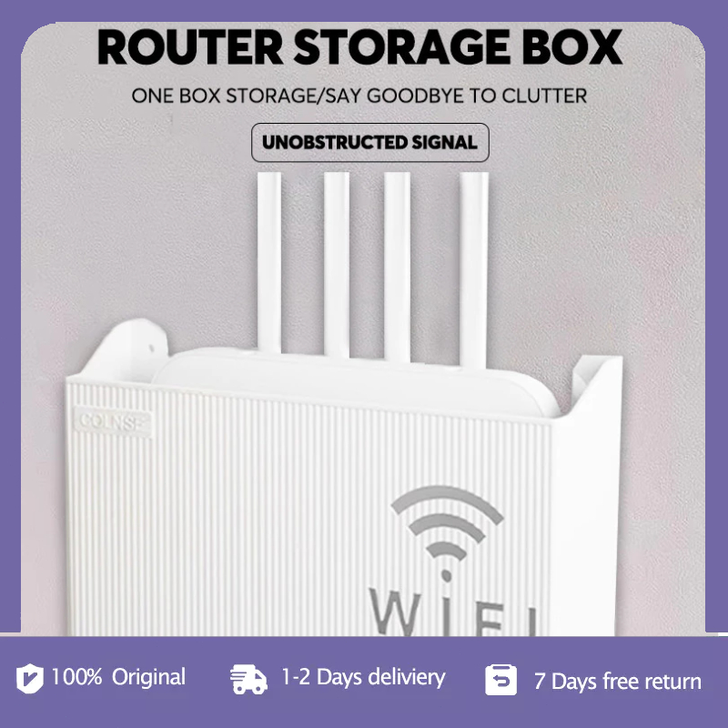 New Wifi Shelf Set-top Box Rack TV Router Bracket Storage Box Wall ...