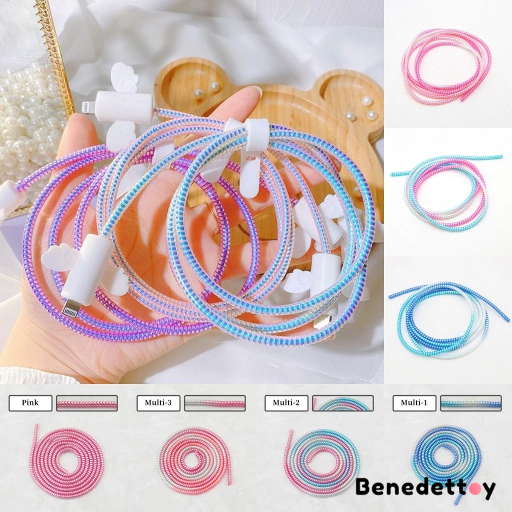 1.4M Spiral Cord Protector Charging cable protection rope winding ...