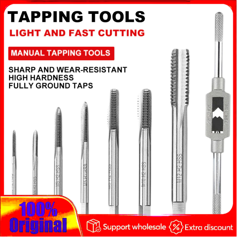 Hand Tap Threading Original Hand Top Screw Threader Drill Bits 8PCS ...
