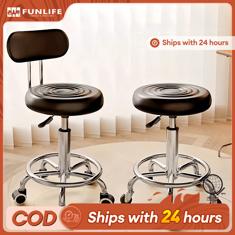 Salon Stool SPA Stylist Hydraulic Stool Round Adjustable Stool Chair ...