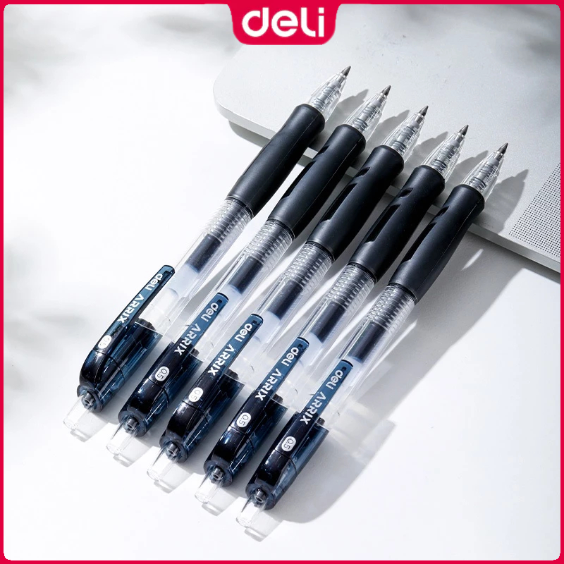 Deli EG08 Gel Pen 0.5mm Ballpen Black Pens School Supplies | Shopee ...