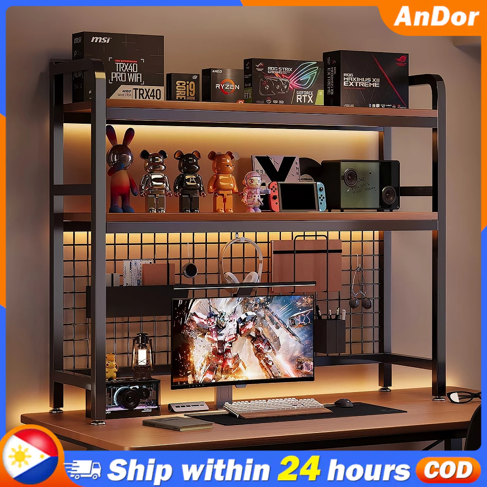 Multi-layer Finishing Rack Computer Storage shelf Desktop Rack Tabletop ...