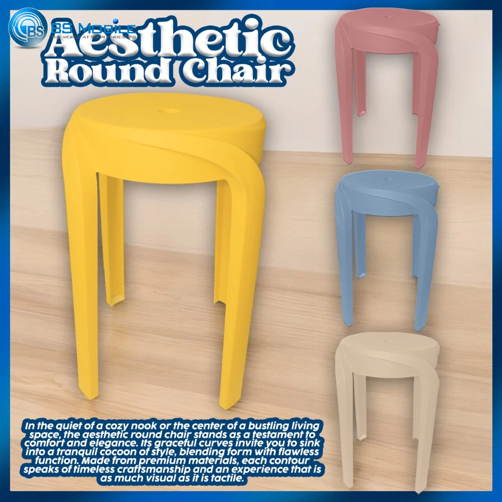 Aesthetic Round Stool Chair - Minimalist Design for Contemporary ...