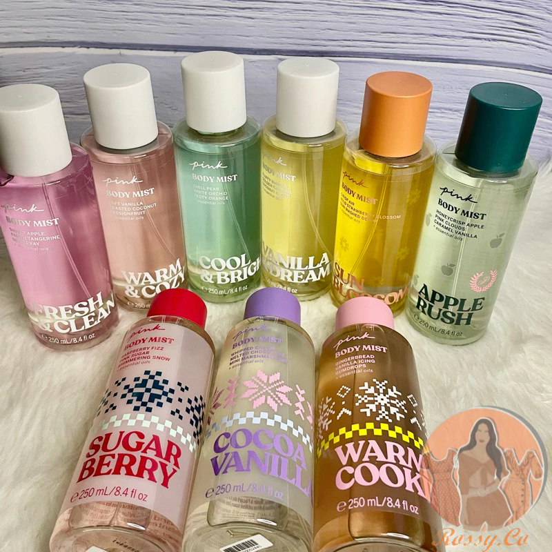 VS PINK Warm & Cozy, Fresh & Clean, Apple Rush, Cool & Bright, Vanilla ...