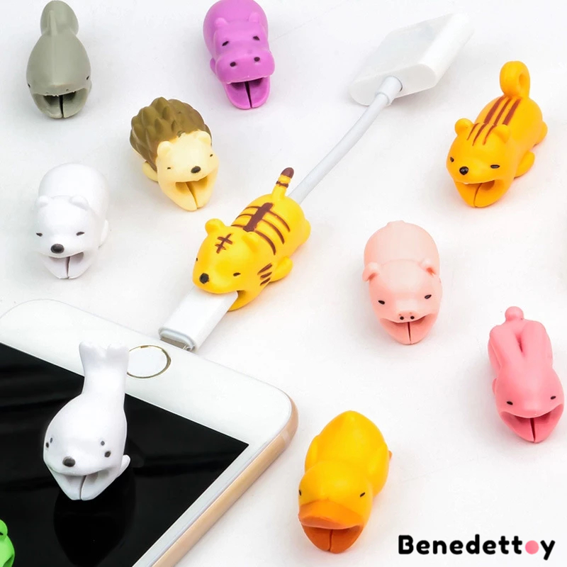 Cartoon Charger Protective Sleeve Bite Wire Fixer random- BEN | Shopee ...