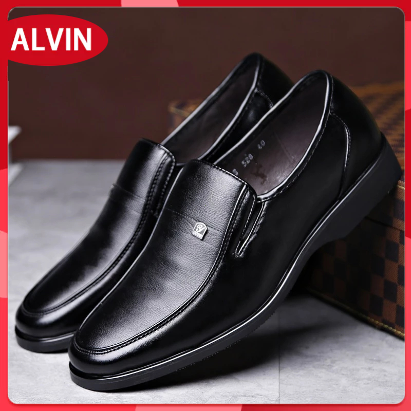 ALVIN Leather Shoes For Men Formal Shoes Business Shoes Casual Leather ...