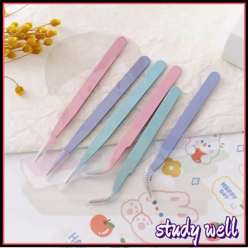 Macaron precision tweezers straight curved stainless steel tweezers for ...