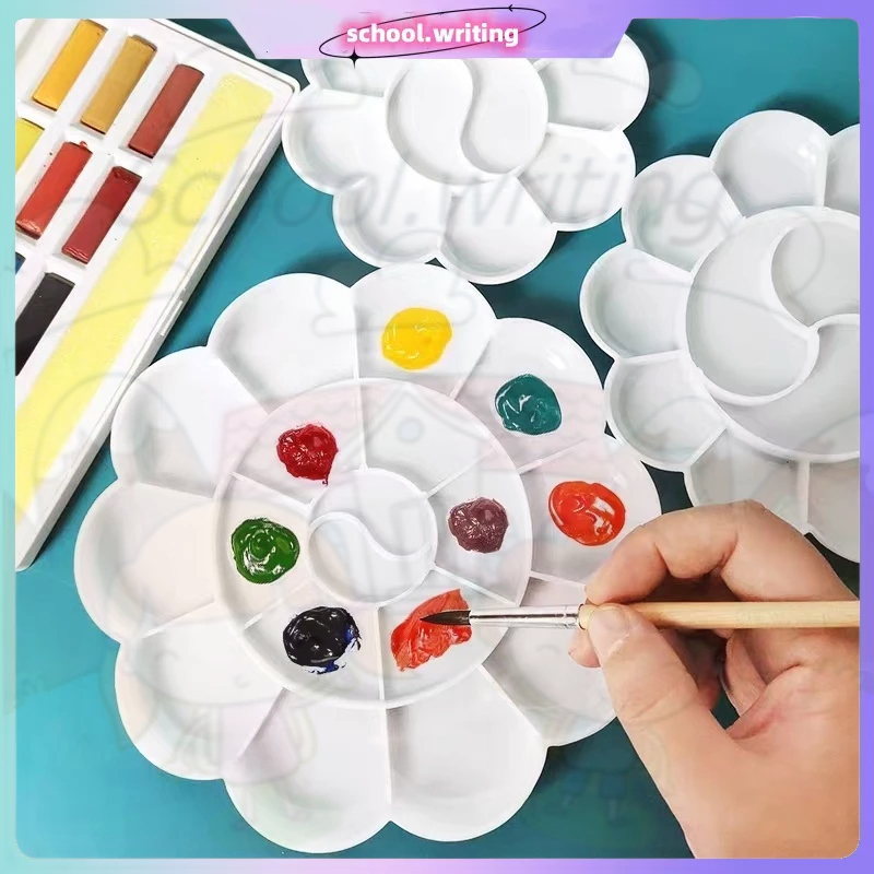 Color Mixing Palette Watercolor Paint Tray Plastic Plate for Kids ...