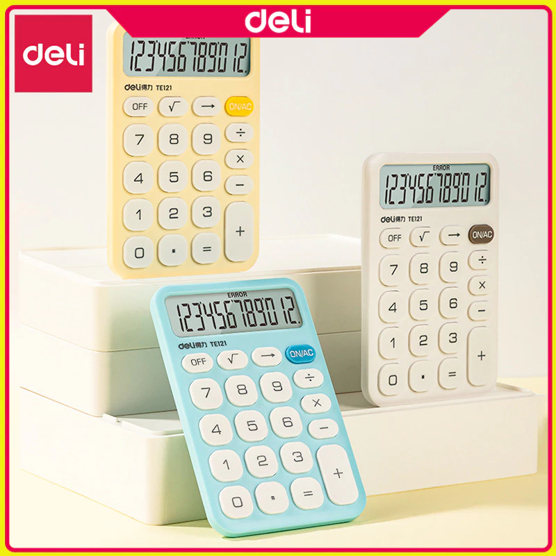 Deli Simple Portable 12 Digits Calculator Portable Desk Calculator ...